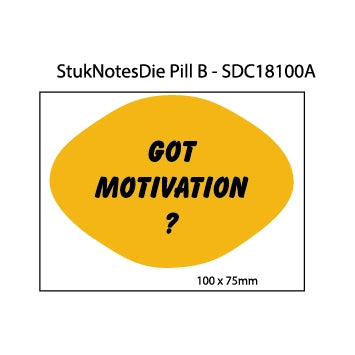Pill shaped, promotional sticky post it notes printed, Australia ...